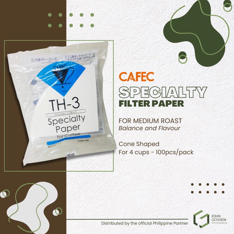 CAFEC Specialty Coffee Filter Paper (Medium Roast TH-3) | Shopee ...
