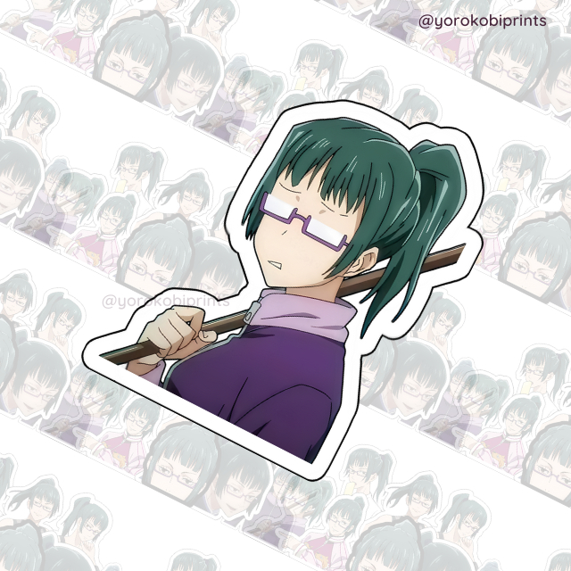 Maki Zenin - Jujutsu Kaisen - Peeker, Icon - Waterproof Laminated Vinyl ...