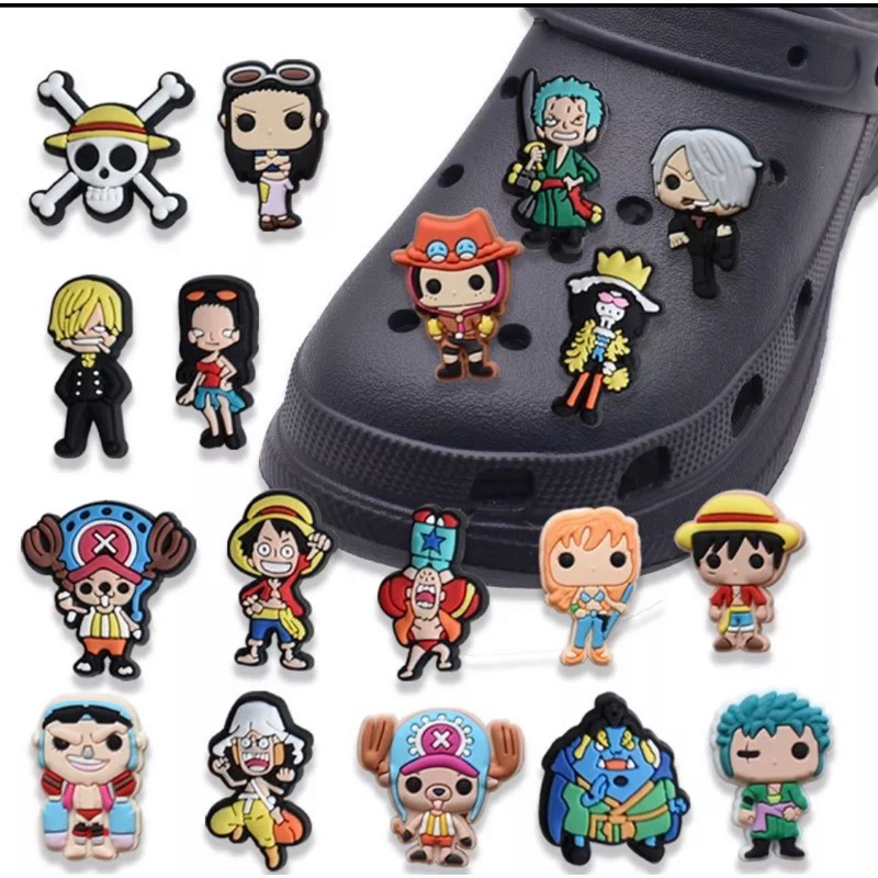 One piece Luffy Croc Shoe CHarms Pins Jibbitz for Crocs | Shopee ...