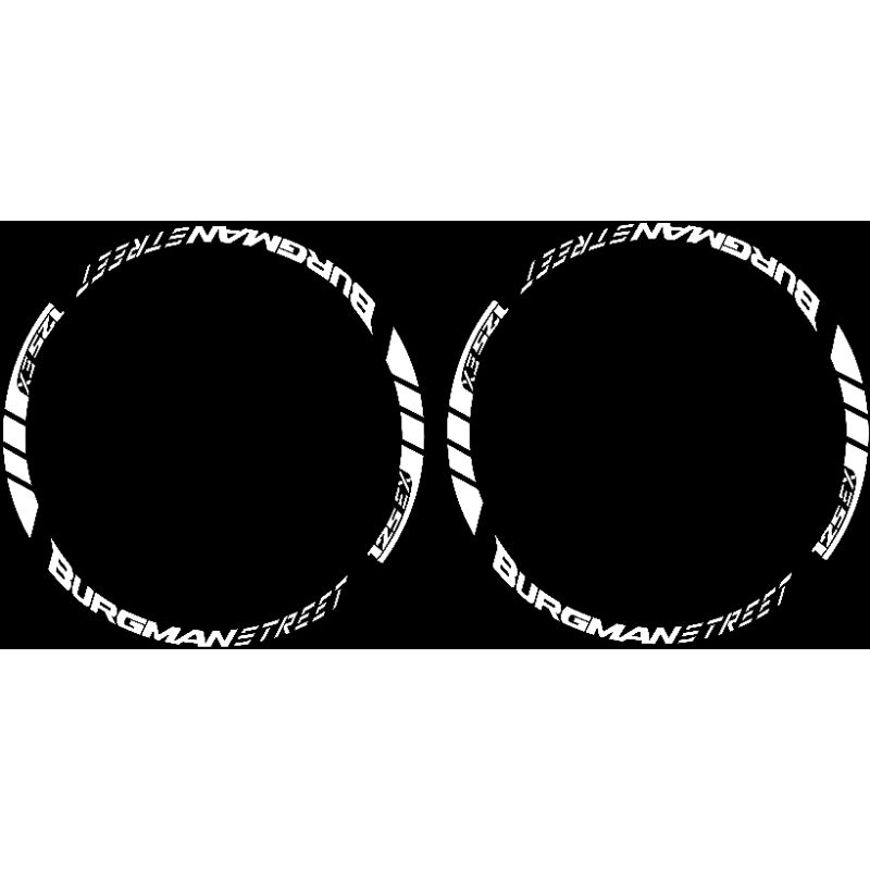 SUZUKI BURGMAN STREET EX 125 MAGS DECALS SET REAR AND FRONT ALL SIDE ...