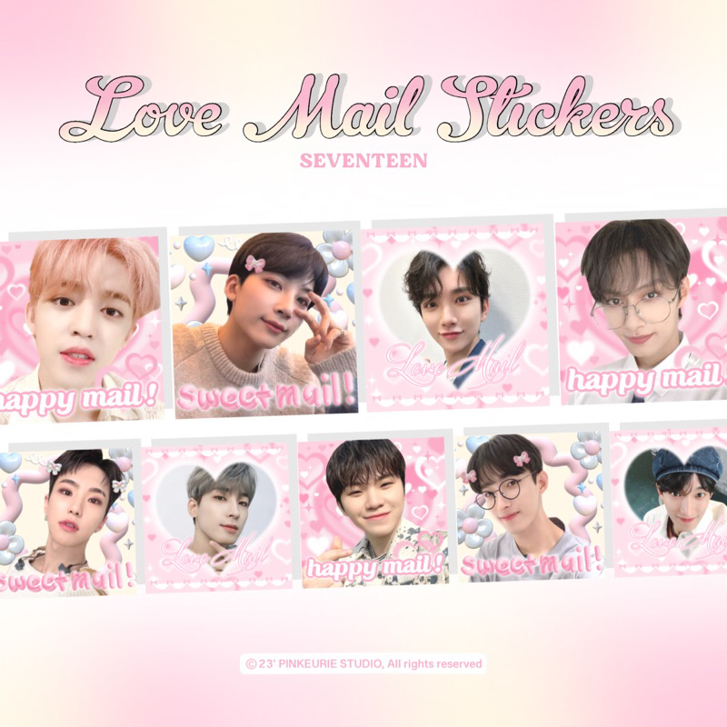 Seventeen Love Mail Sticker Prikula Sticker Packeging Kpop Korean ...