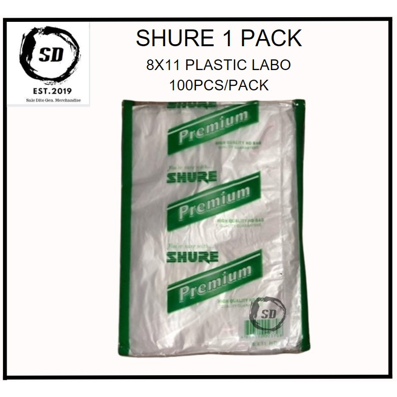 Plastic Labo 8 x 11 per pack 100 pieces/1 Kilo Capacity/Transparent ...