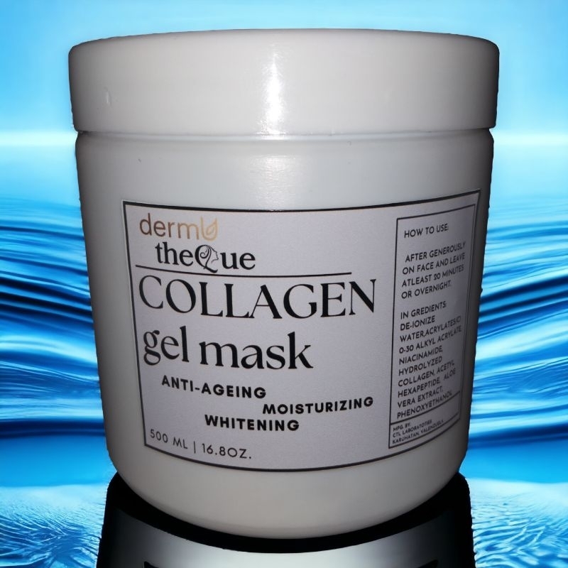 FACE COLLAGEN GEL MASK WITH PEPTIDES AND NIACINAMIDE DERMU THEQUE ...