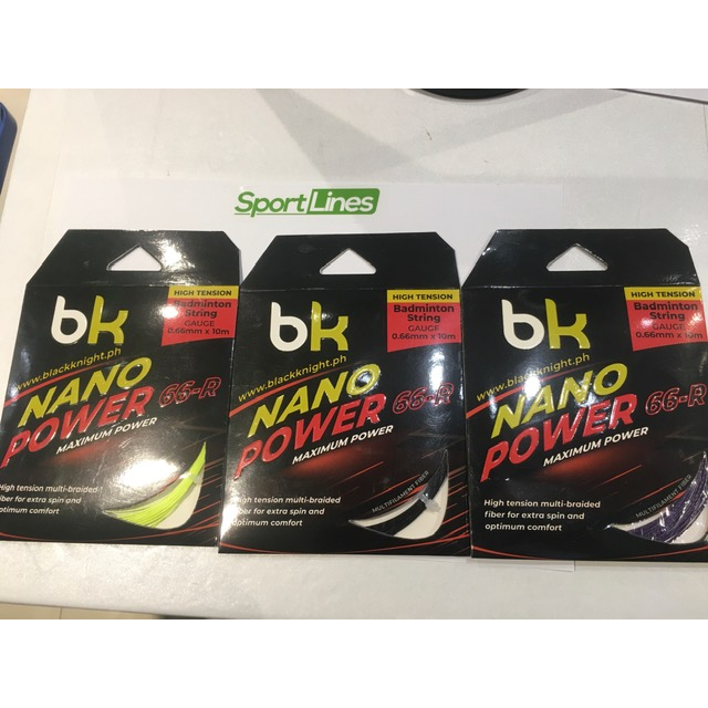 BLACK KNIGHT NANO POWER 66-R BADMINTON STRING | Shopee Philippines