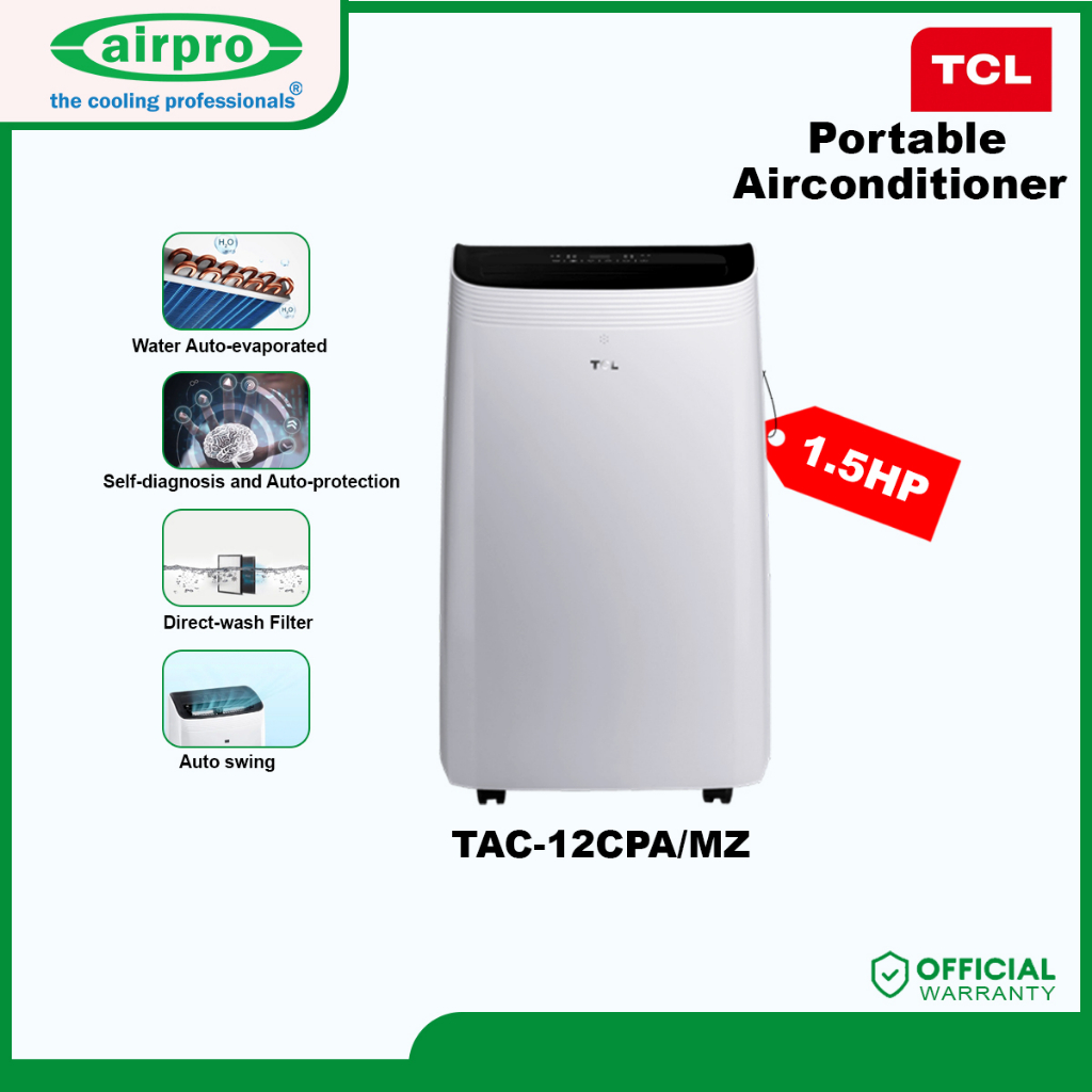 Portable Air Conditioner TCL TAC-12CPA/MZ 1.5 HP | Shopee Philippines