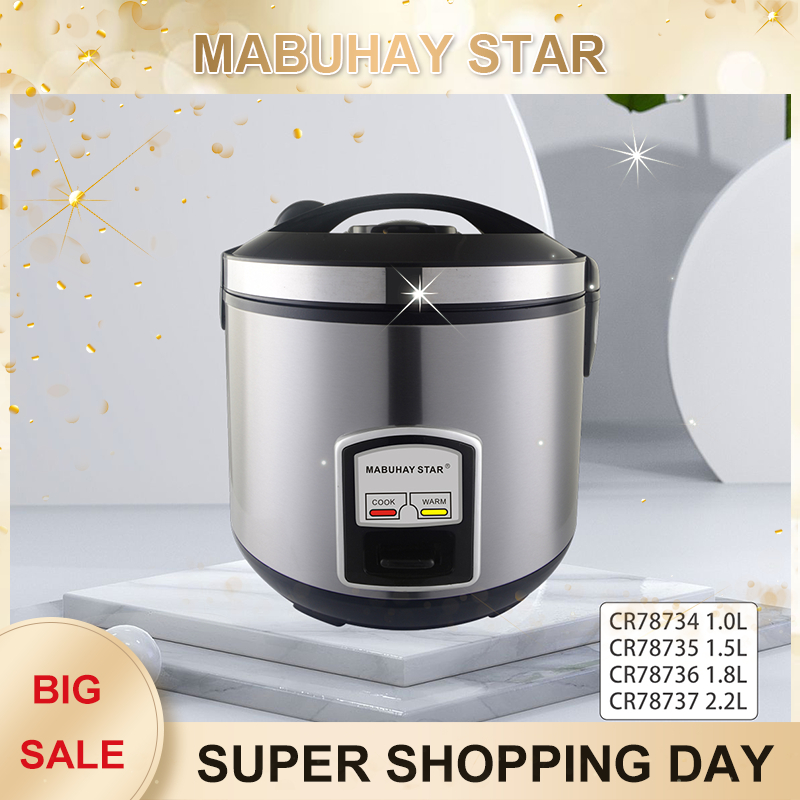 COD MABUHAY STAR 1.0L 1.5L 1.8L 2.2L STAINLESS STEEL RICE COOKER FOR ...