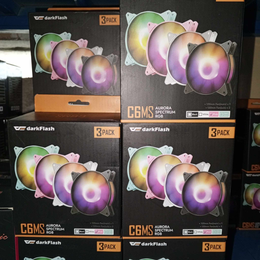 DARKFLASH C6 RGB (3FANS SET) BLACK | PINK | Shopee Philippines