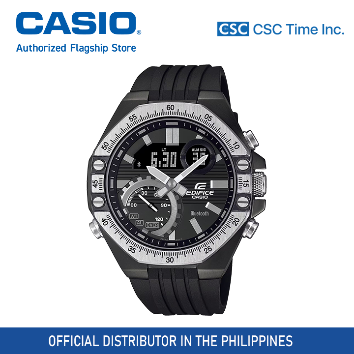 Casio Edifice (ECB-10TP-1ADF) Black Resin Strap Bluetooth 100 Meter ...