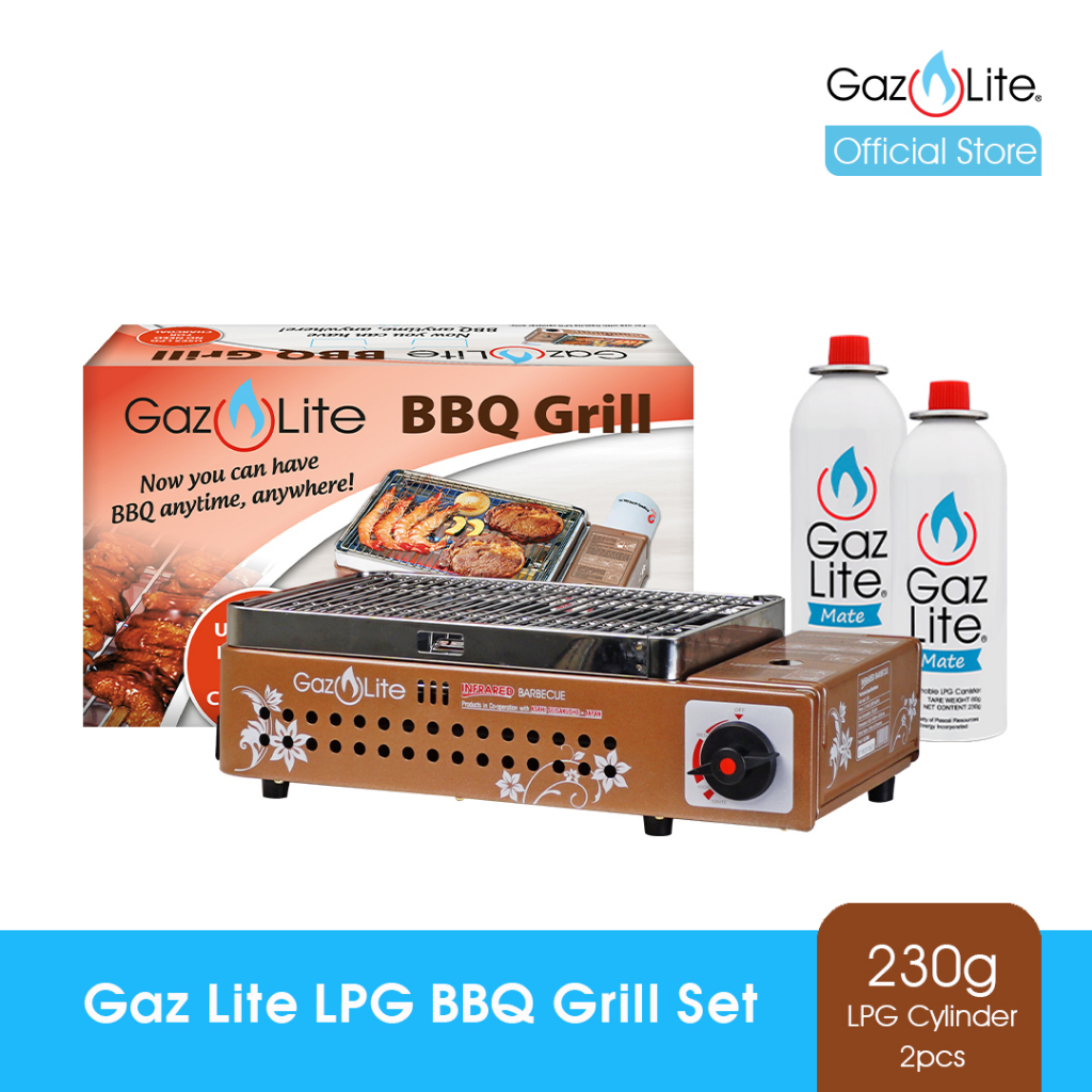 Gaz Lite Barbecue Grill With 2pcs Gaz Lite Mate 230g Liquefied ...