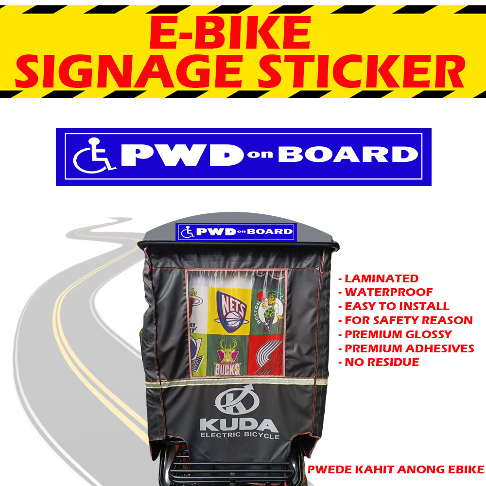 E-BIKE STICKER SIGNAGE / E BIKE SIGNANGE STICKER / CAR SIGNAGE STICKER ...