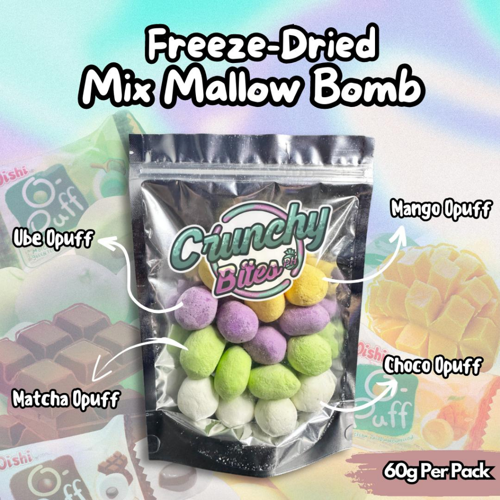 Freeze Dried Candy - MIX Mallow Bomb / Opuff - 60grams Per Pack ...