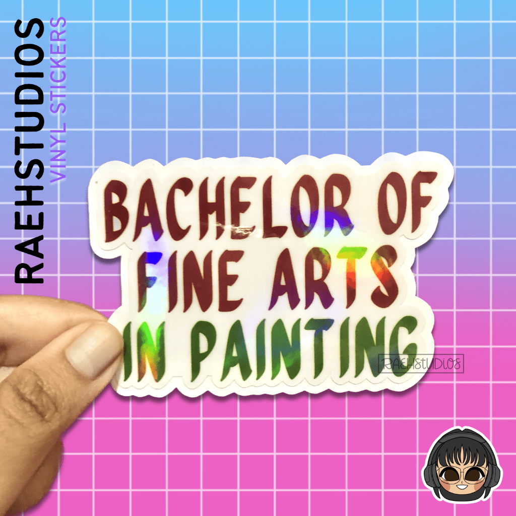 Art Courses/Majors Bachelor Degrees Stickers | Holographic, Waterproof ...