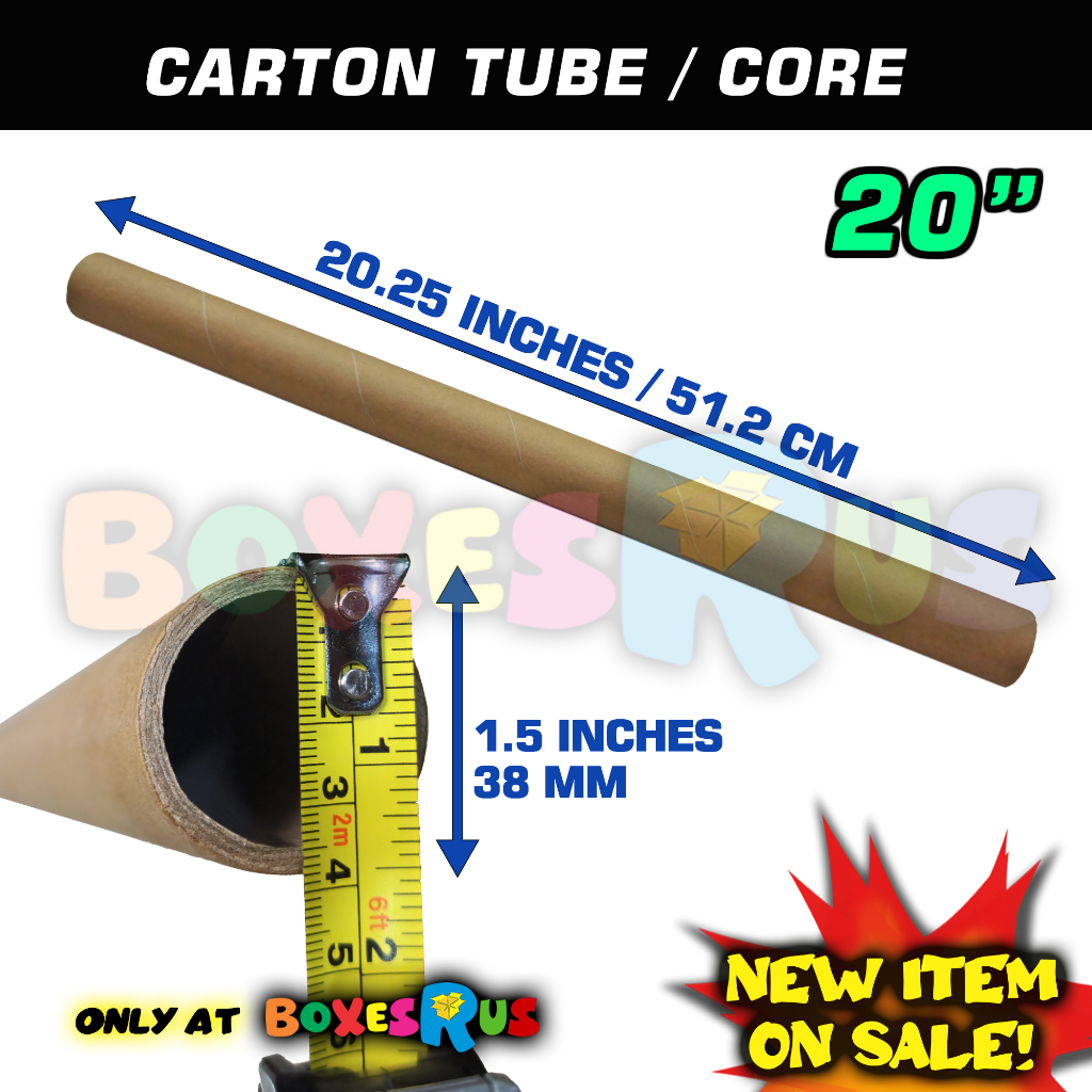 Poster Tube 20" Carboard Paper Core NO LID by Boxes R Us | Shopee ...