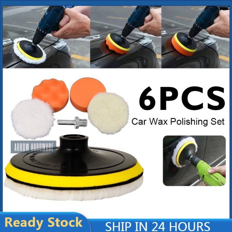 6pcs/set 5Inch Self-Adhesive Buffing Waxing Polishing Sponge Pads Kit ...