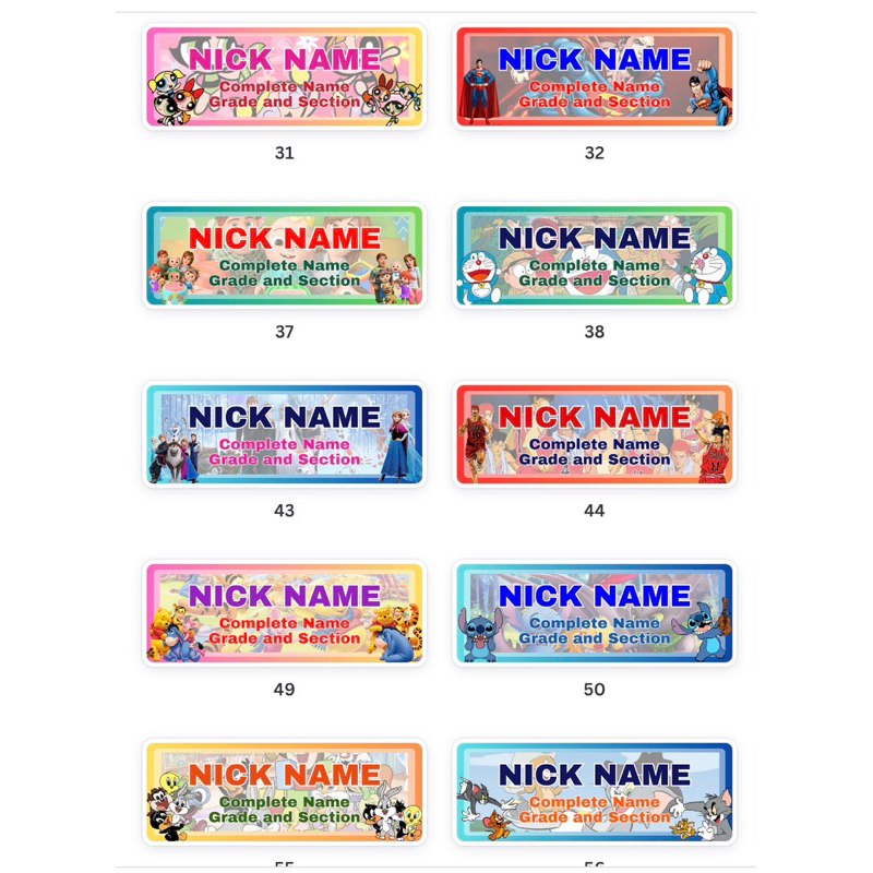 Laminated Name Tag | 2.5x7” | Shopee Philippines