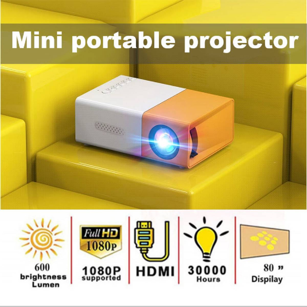 Mini Projector YG300 1080P Home Office LED Small Desktop Projector ...