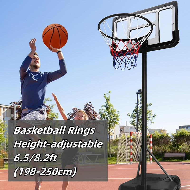 6.5/8.2ft Basketball Ring Stand Height-adjustable Standard Basketball ...