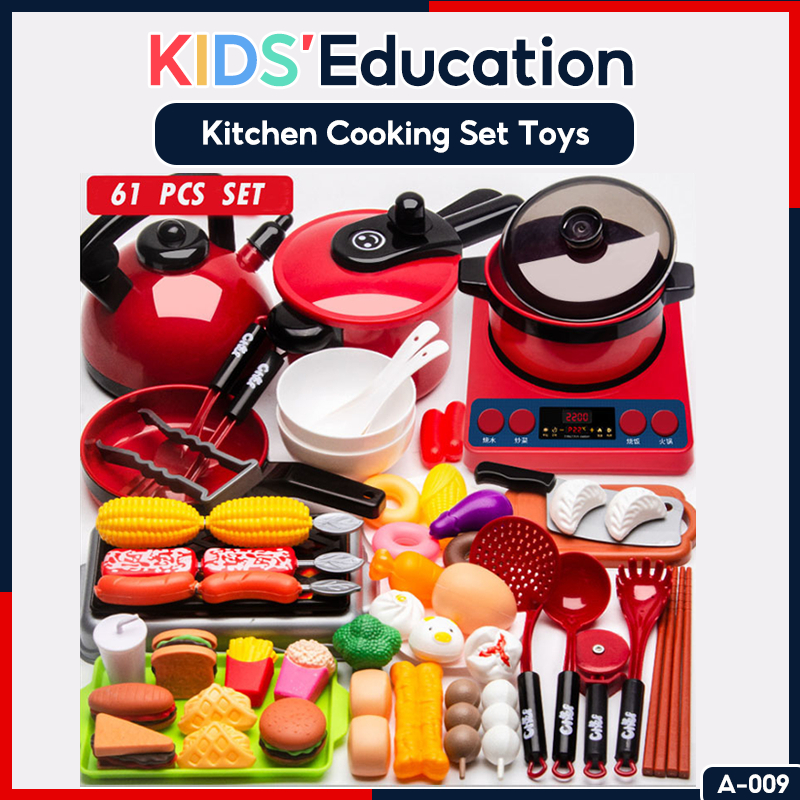 Kitchen Cooking Set Toys For Kids Children's Play House Pretend Play ...
