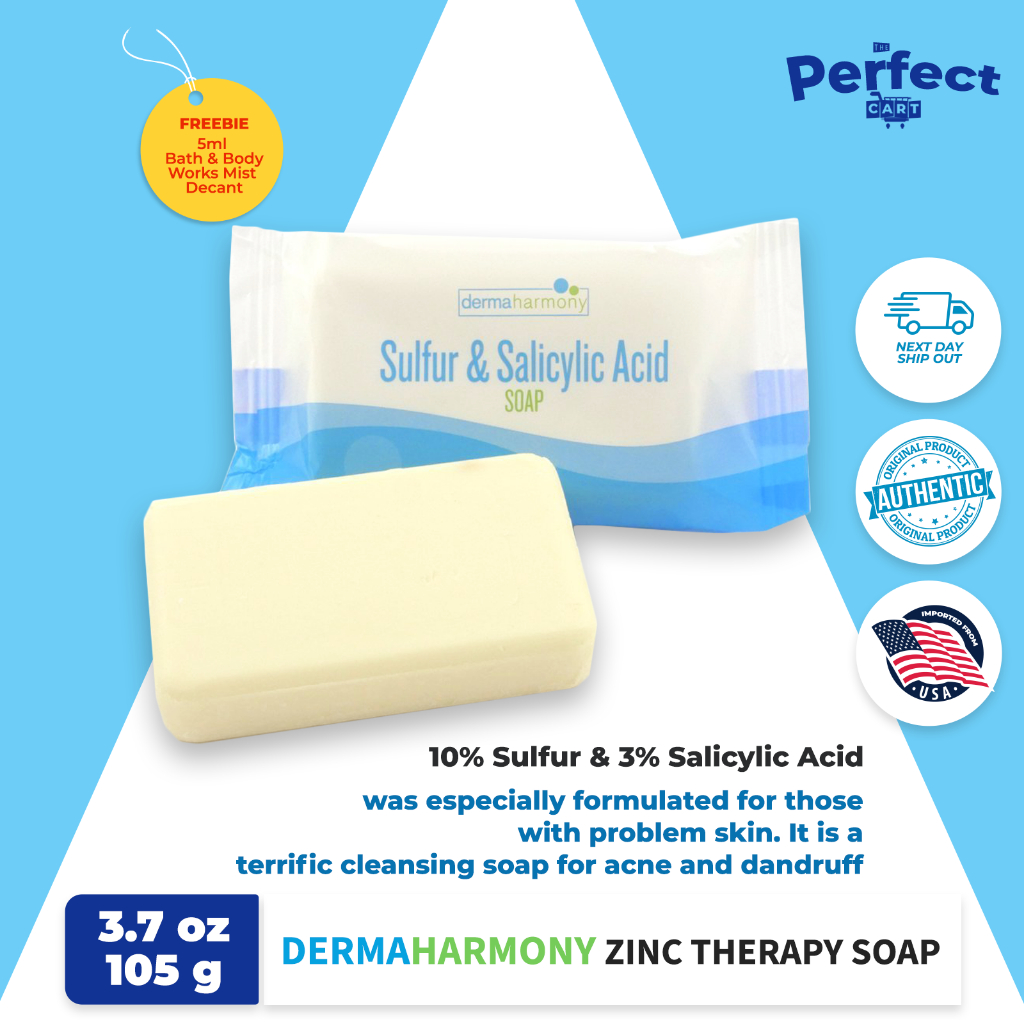 DermaHarmony Sulfur & Salicylic Acid Soap I Seborrheic Dermatitis Cream ...