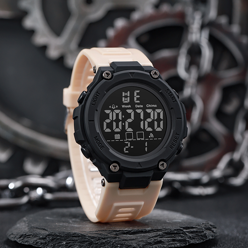 Men's LED Waterproof Sports Watch Fashion Leather Watches | Shopee ...