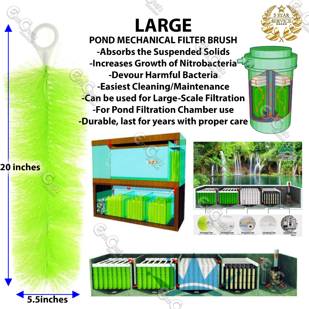 GREEN Pond Filter Brush (Regular 20 Inch) Mechanical Filter (Flt)(Pnd ...