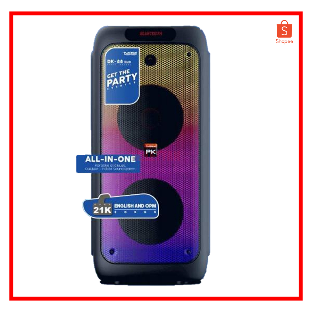 Platinum DK-88 Duo Party Jukebox 2000W PMPO | Shopee Philippines