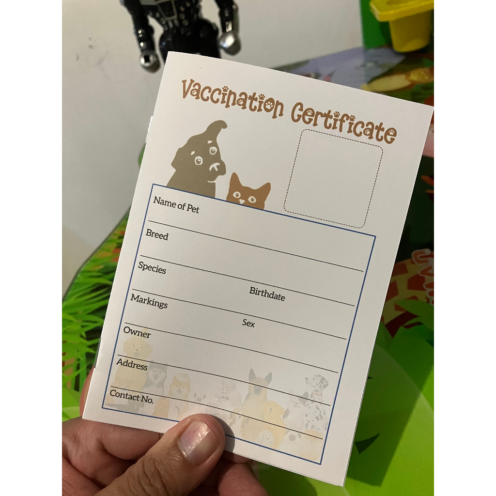 15PCS Pet Vaccination Certificate Card for Dogs and Cats | Pet Booklet ...