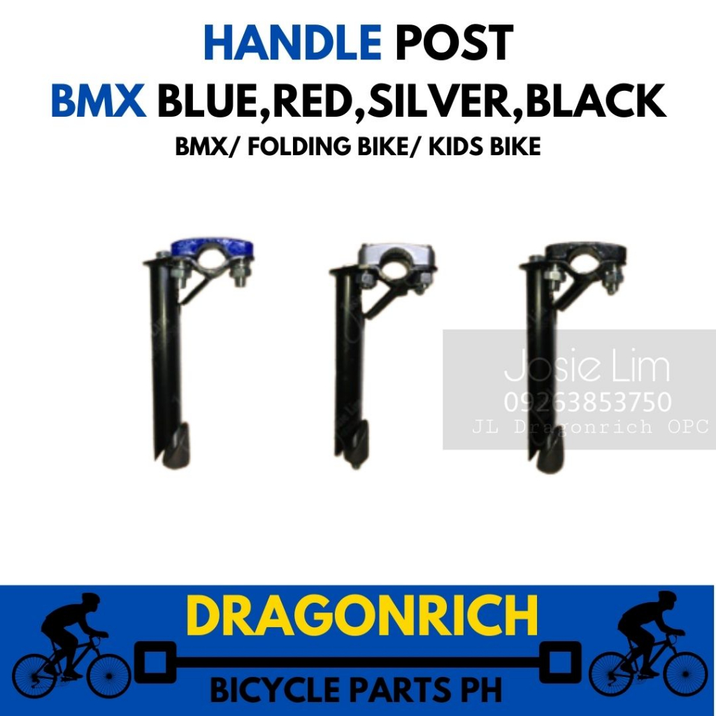 Hi-Quality BMX Bicycle Handle Post Steel Blue Silver Black | Shopee ...