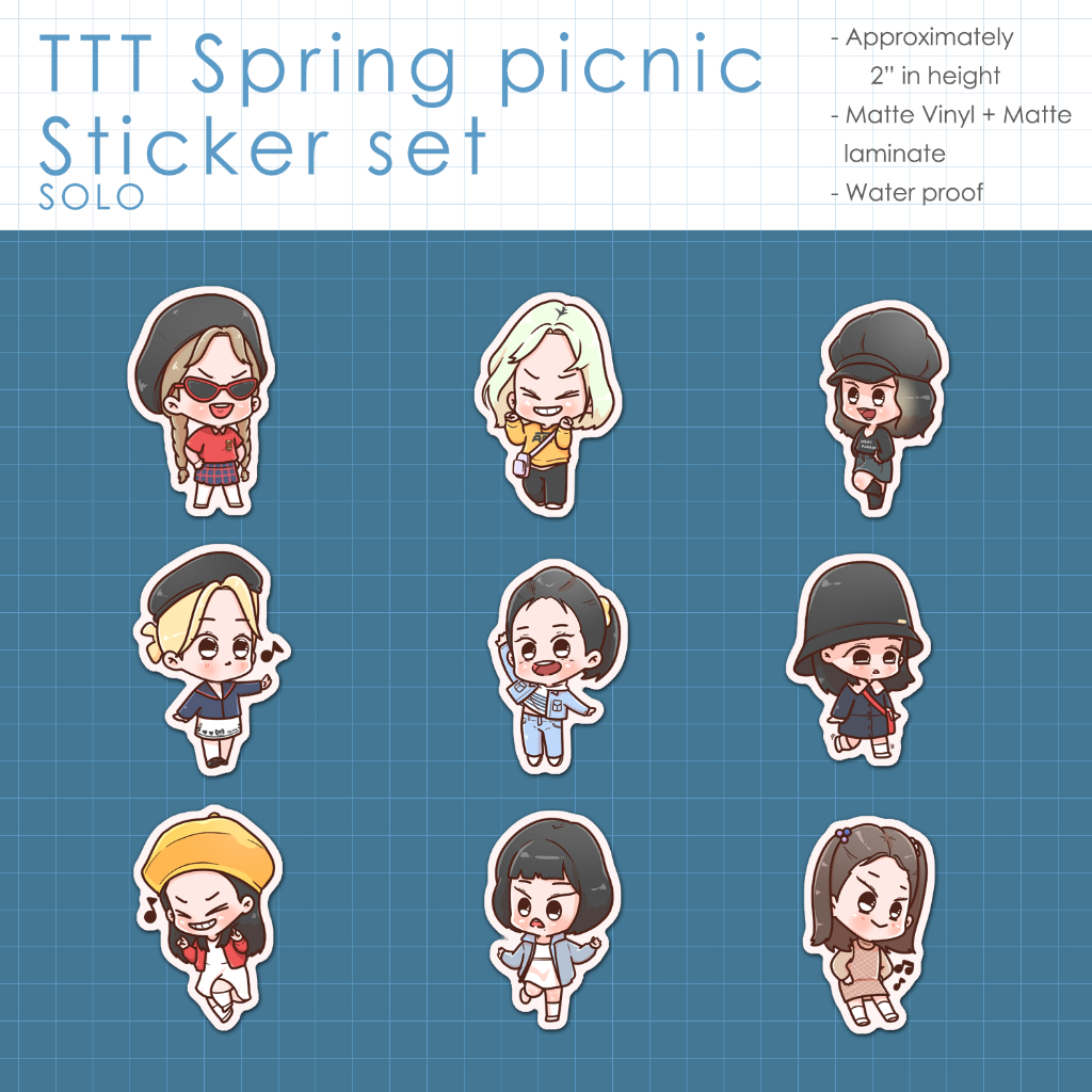 (SOLO) TTT Spring Picnic sticker set | Shopee Philippines