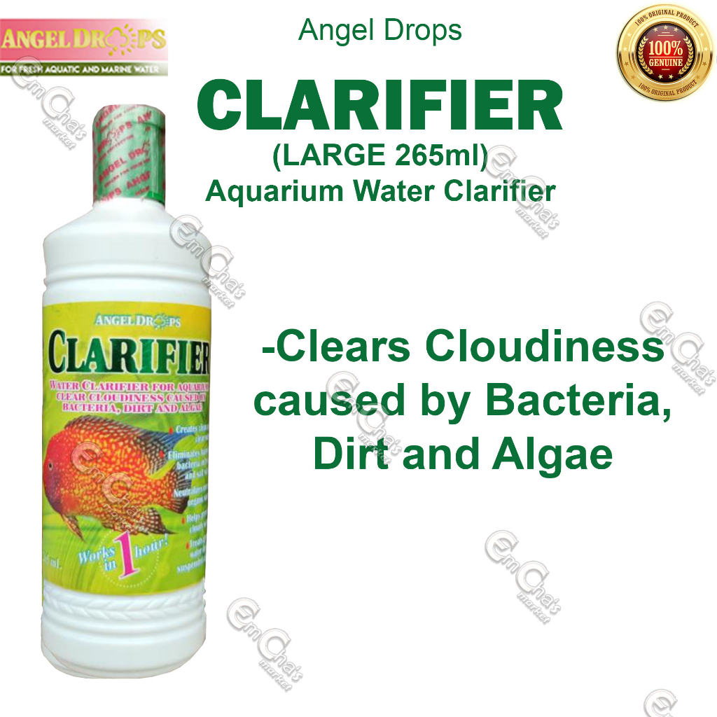 Large Angel Drops Aquarium Water Clarifier 265ml (Fmed) Aquarium ...