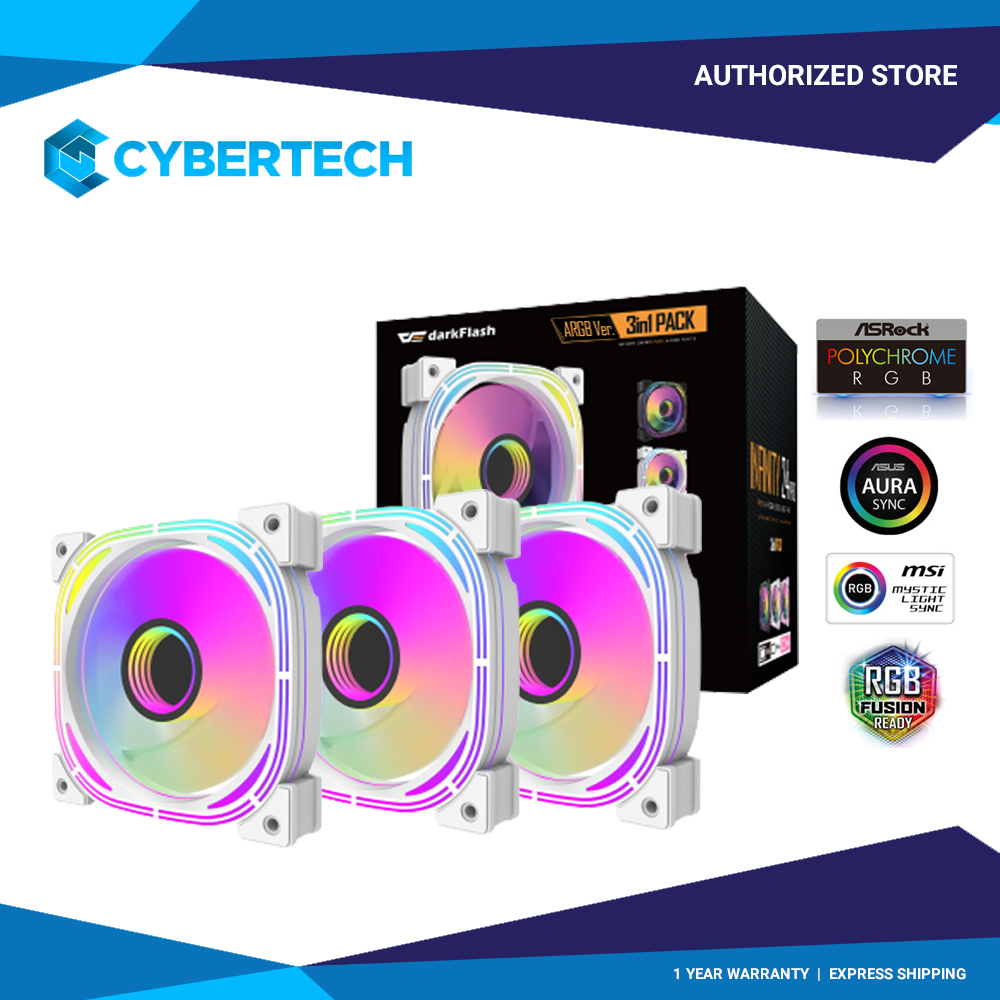 DarkFlash Infinity 24 ARGB Ver Fan 3in1 Fan+Control+Remote Control RGB ...