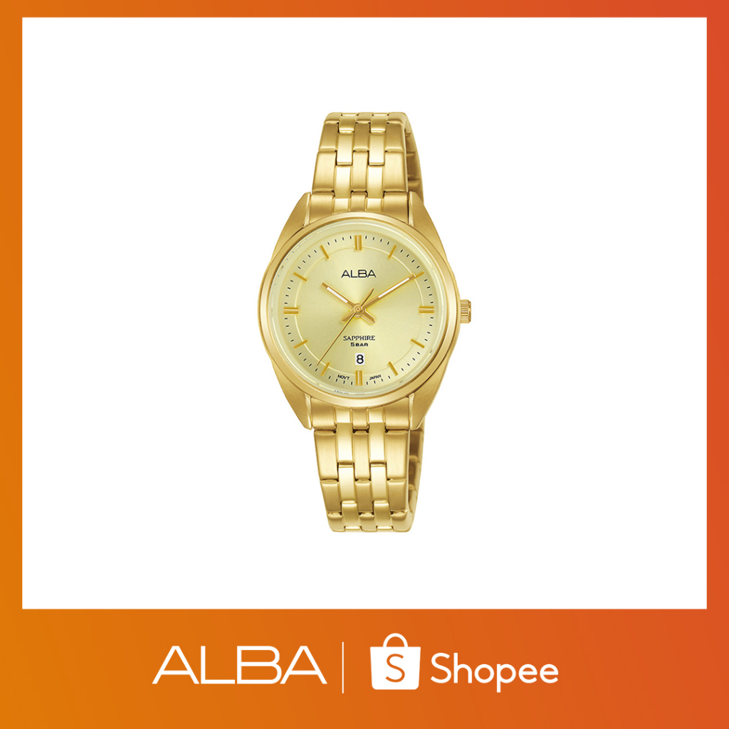 ALBA Philippines Prestige Gold Dial and Stainless Steel Strap AH7V44X1 ...
