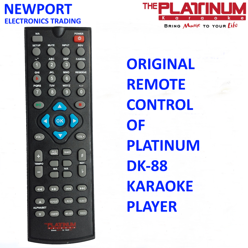 Original Remote Control of Platinum DK-88 Karaoke Player | Shopee ...