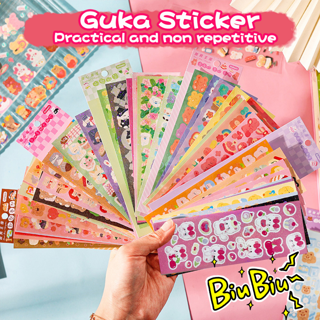 50Pcs Cute Guka Stickers Non-Repeating Hand Account Journal Scrapbook ...