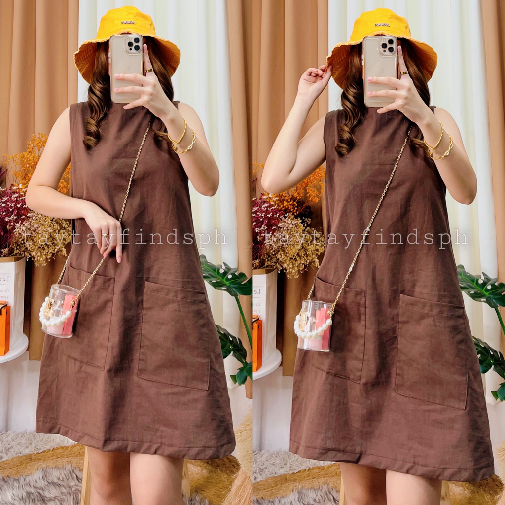 WILLOW BANGKOK TWO FRONT POCKET DRESS | taytayfindsph | Shopee Philippines