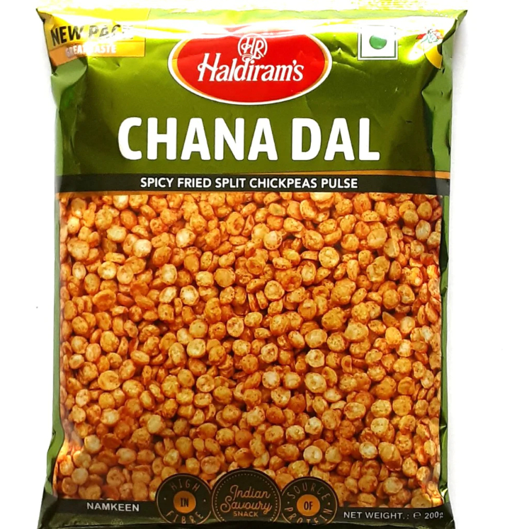 Haldiram's Chana Dal - Spicy Fried Split Chickpeas Pulse Snacks 200g ...