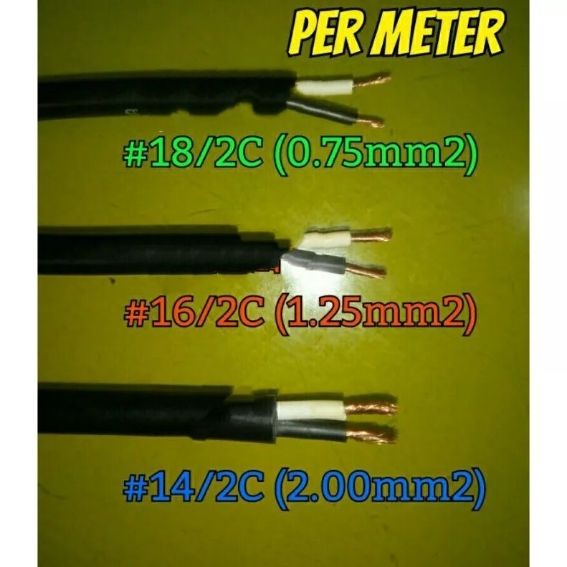 Boston Royal Cord 2C Stranded Duplex Wire (per meter) 18/2 16/2 14/2 12 ...