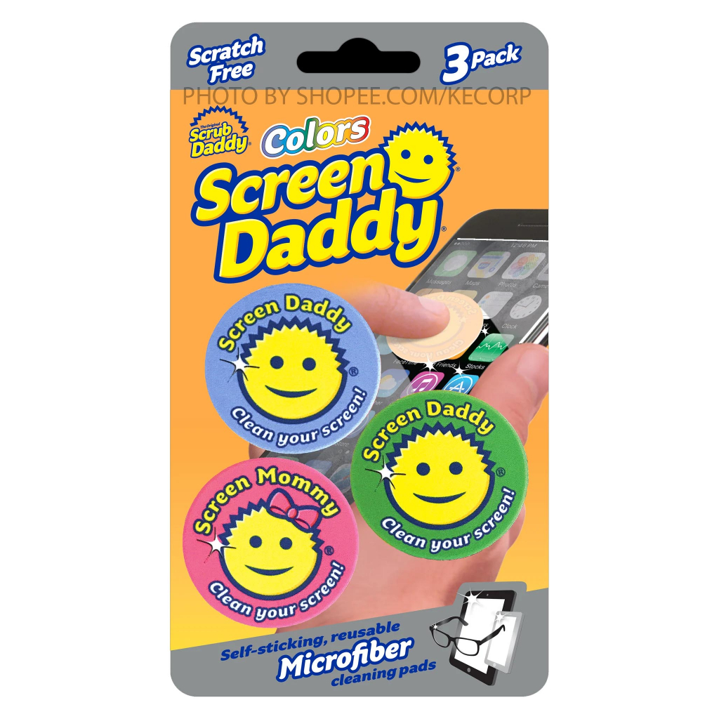 Screen Daddy Colors Microfiber Cleaning 3 Pads Pack by ScrubDaddy US ...