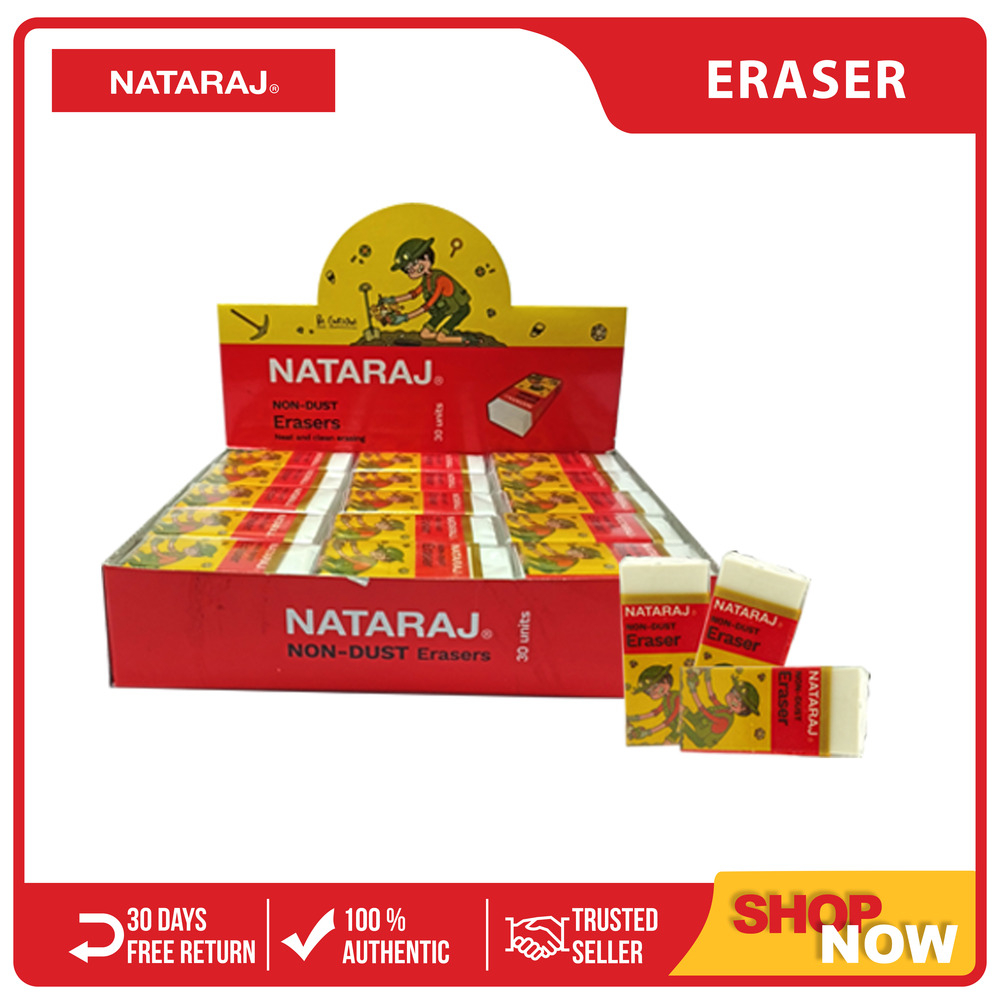 Nataraj 36 boxes Eraser 30's Non-Dust Small (NAT-40B) | Shopee Philippines