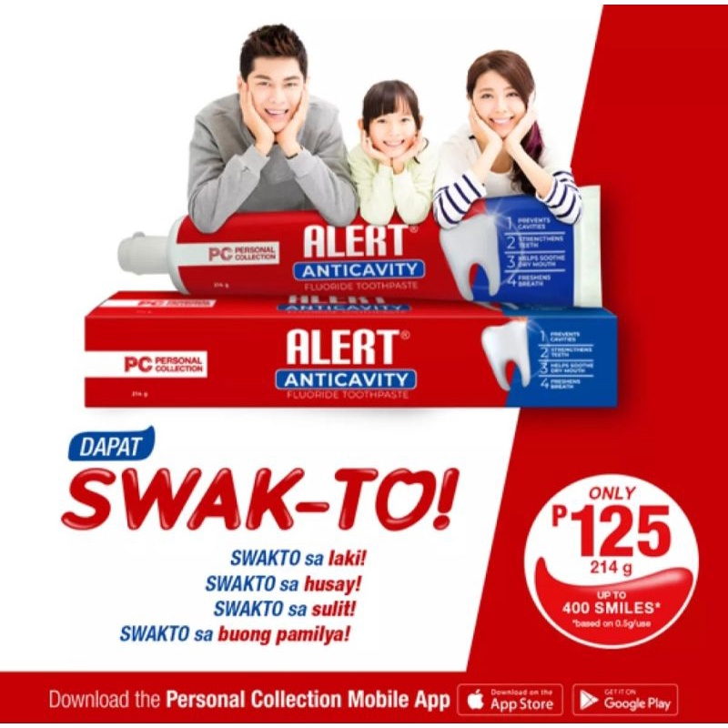 PC ALERT ANTICAVITY FLOURIDE TOOTHPASTE 214g | Shopee Philippines