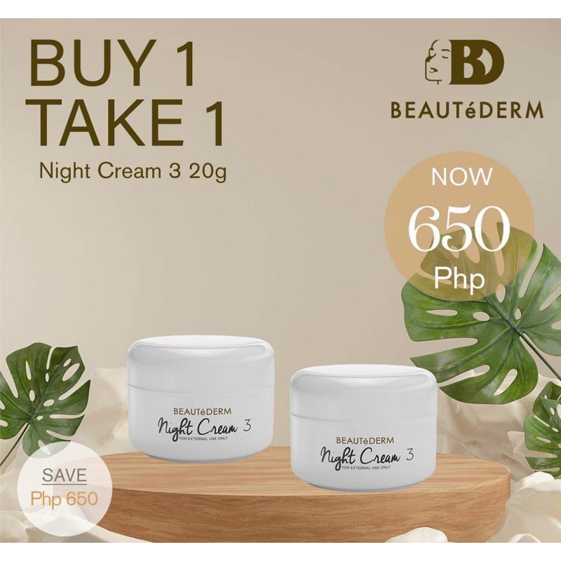 BeauteDerm Night Cream 3 (20g) | Shopee Philippines
