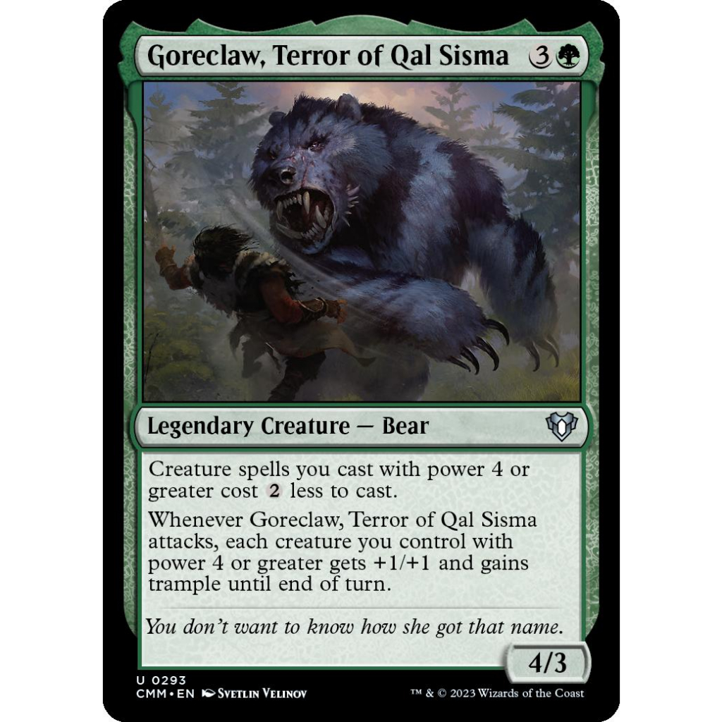 Goreclaw, Terror of Qal Sisma Uncommon Commander Masters Magic the ...