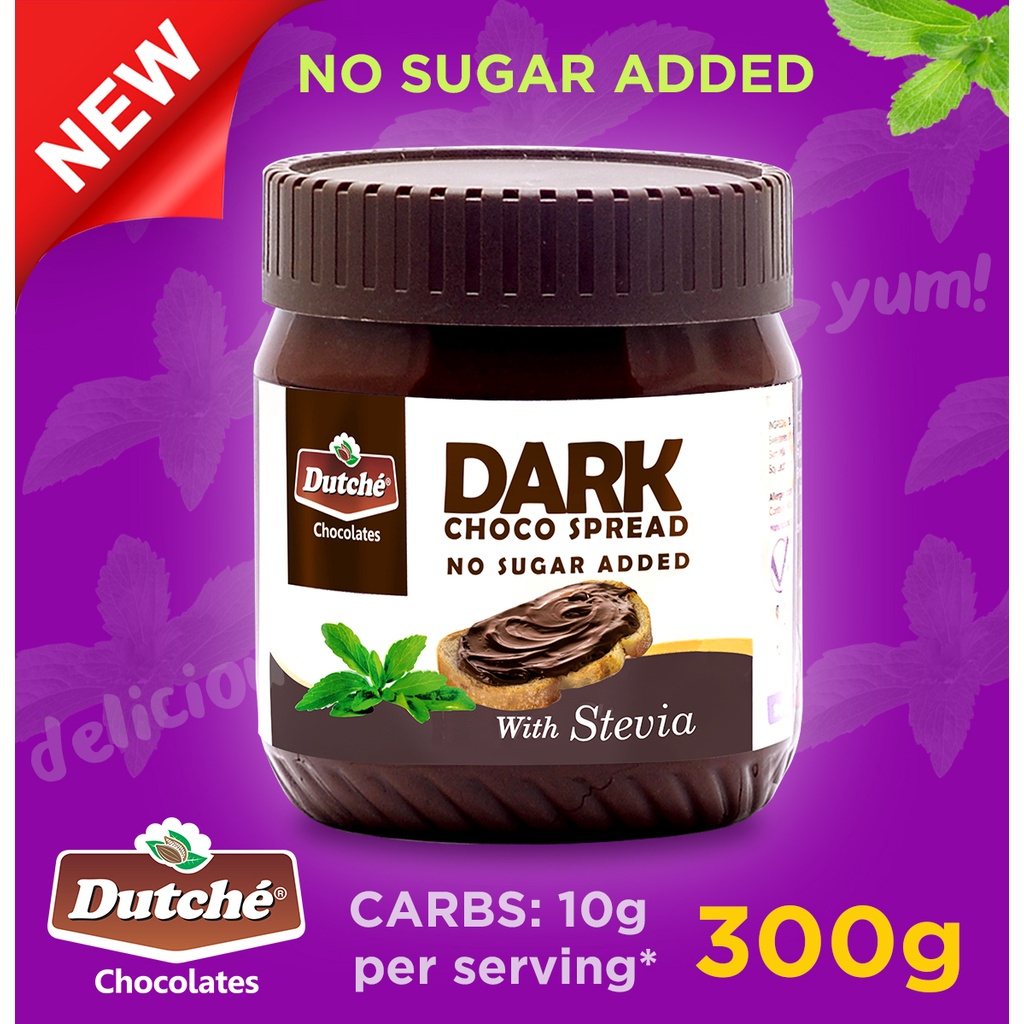 Dutché Dark Choco Spread with Stevia 300g No Sugar | Shopee Philippines