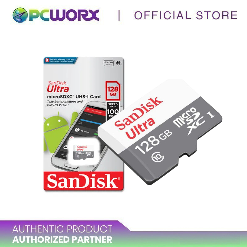 SanDisk Ultra Micro SD Card 16GB / 32GB / 64GB / 128GB UHS-I Class 10, 80mb/s Read Speed ...
