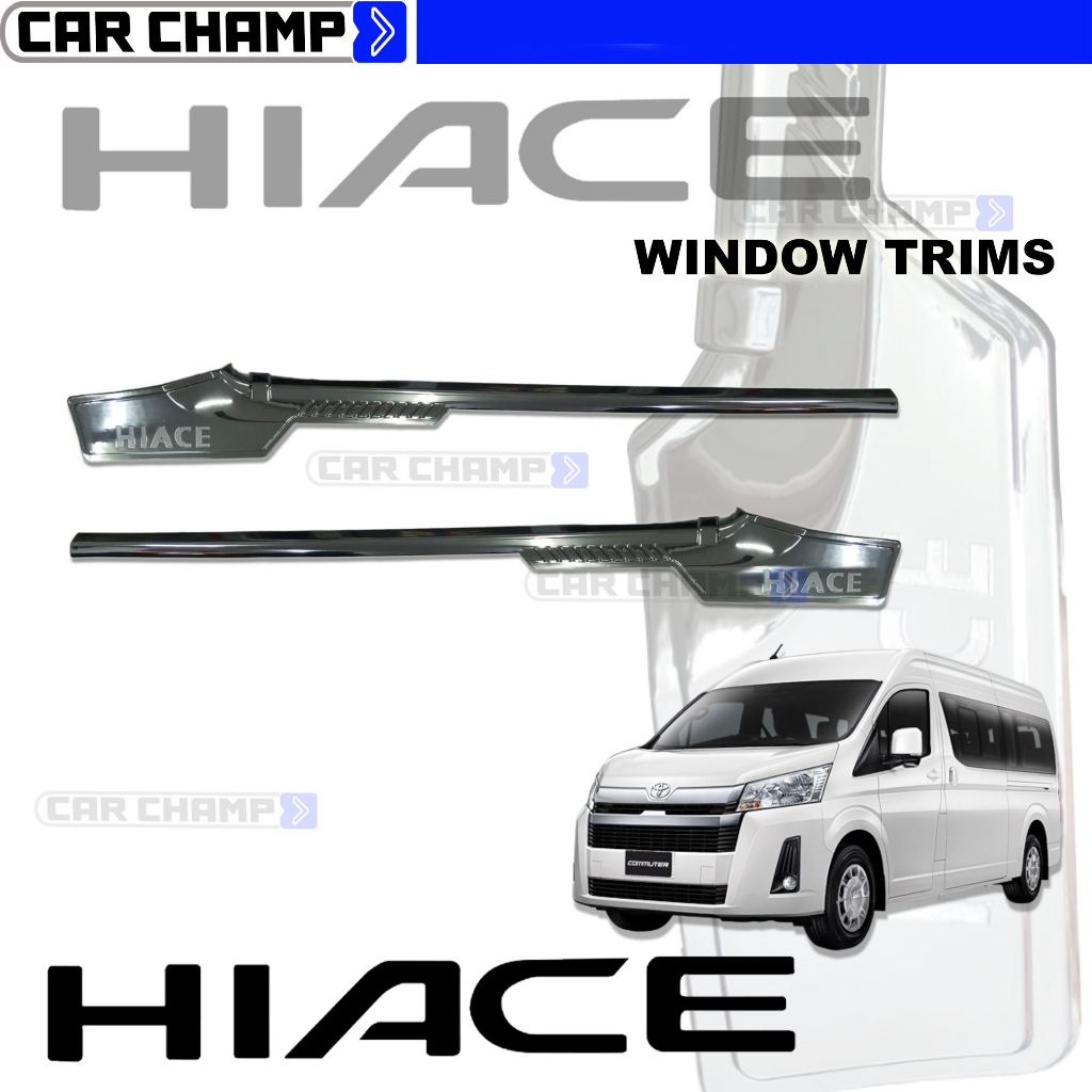 Toyota Hiace Commuter 2019 to 2024 OEM Window Trim Black / Chrome 2020 ...