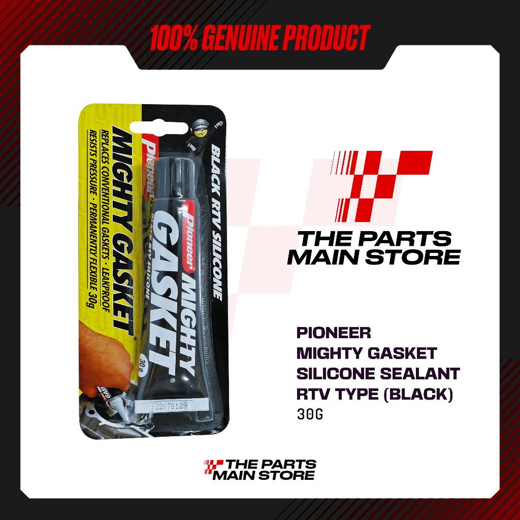 PIONEER MIGHTY GASKET SILICONE SEALANT RTV TYPE BLACK 30G | Shopee ...