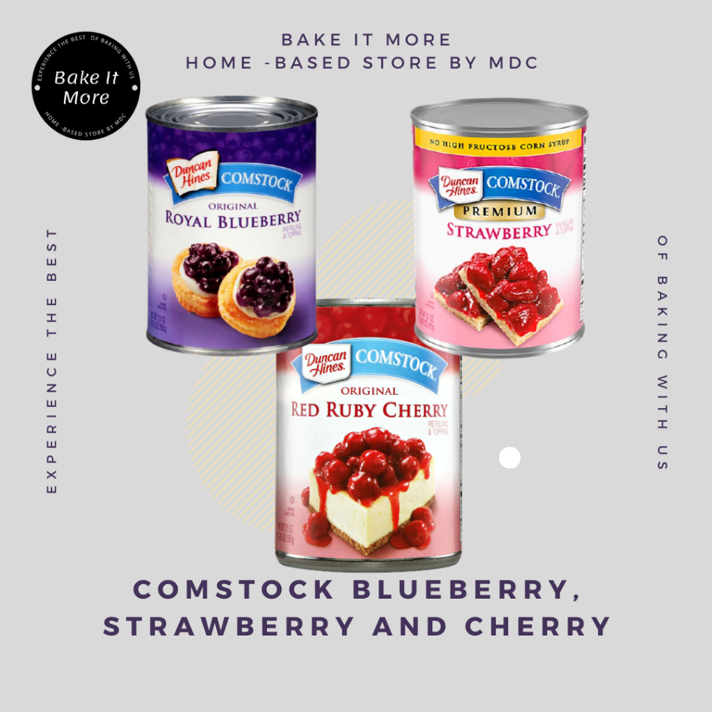 Comstock Blueberry, Strawberry and Red Ruby Cherry Filling EXP 2026 ...
