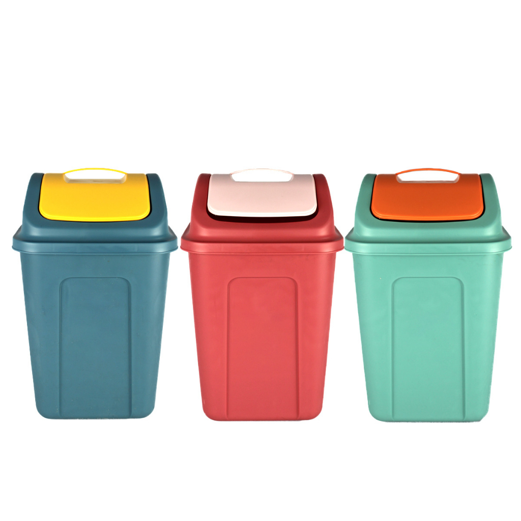 6186 P Swing Plastic Dustbin with Lid, Large. | Shopee Philippines
