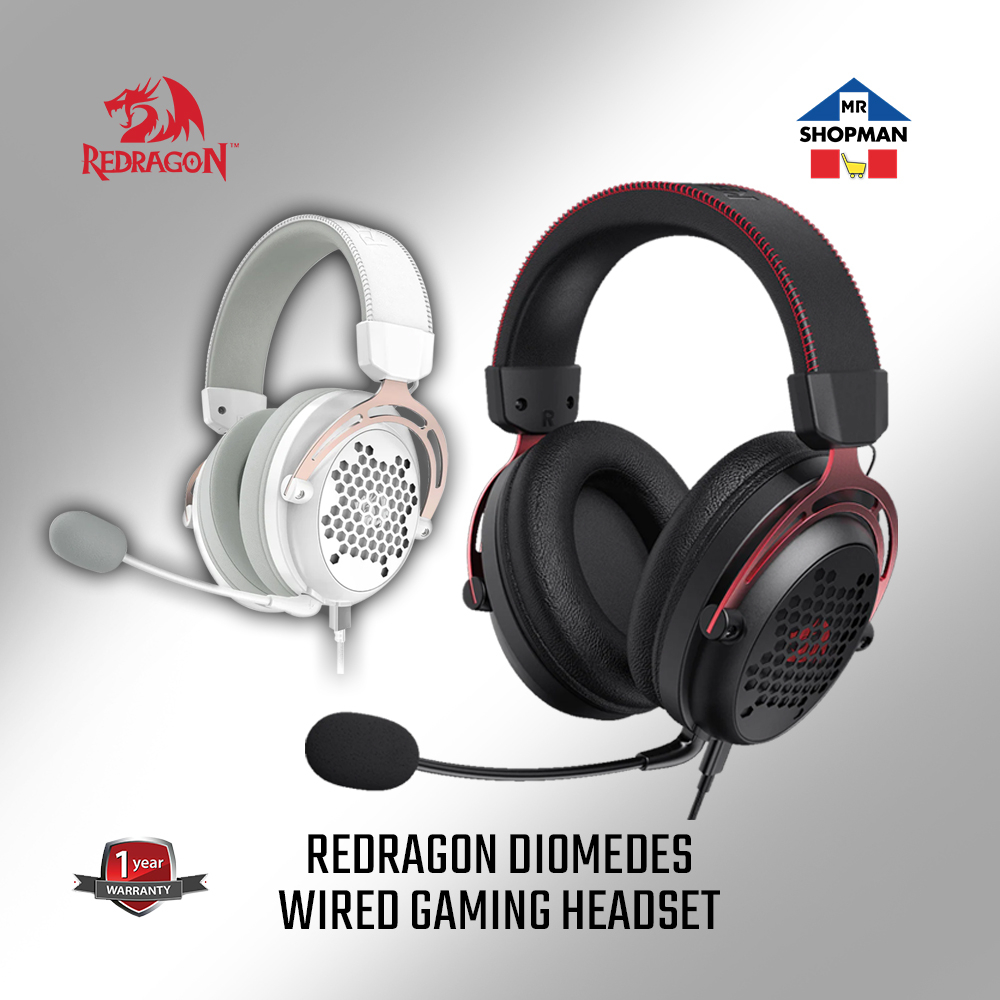 Redragon H386 Diomedes Wired Gaming Headset - 7.1 50mm/53mm driver ...
