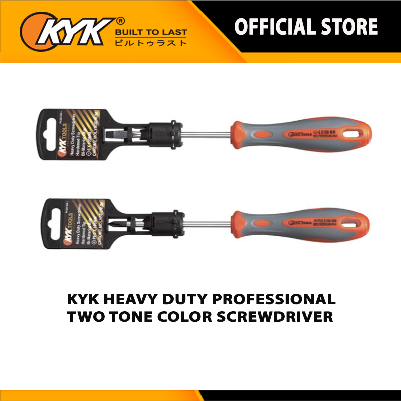 Kyk Heavy Duty Professional Two Tone Color Screwdriver (Authentic) Made ...